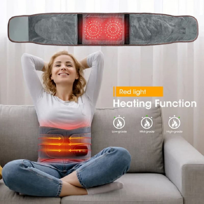 MedS Support Dual Infrared Light Heating Massaging Waist Belt - MEDS ...